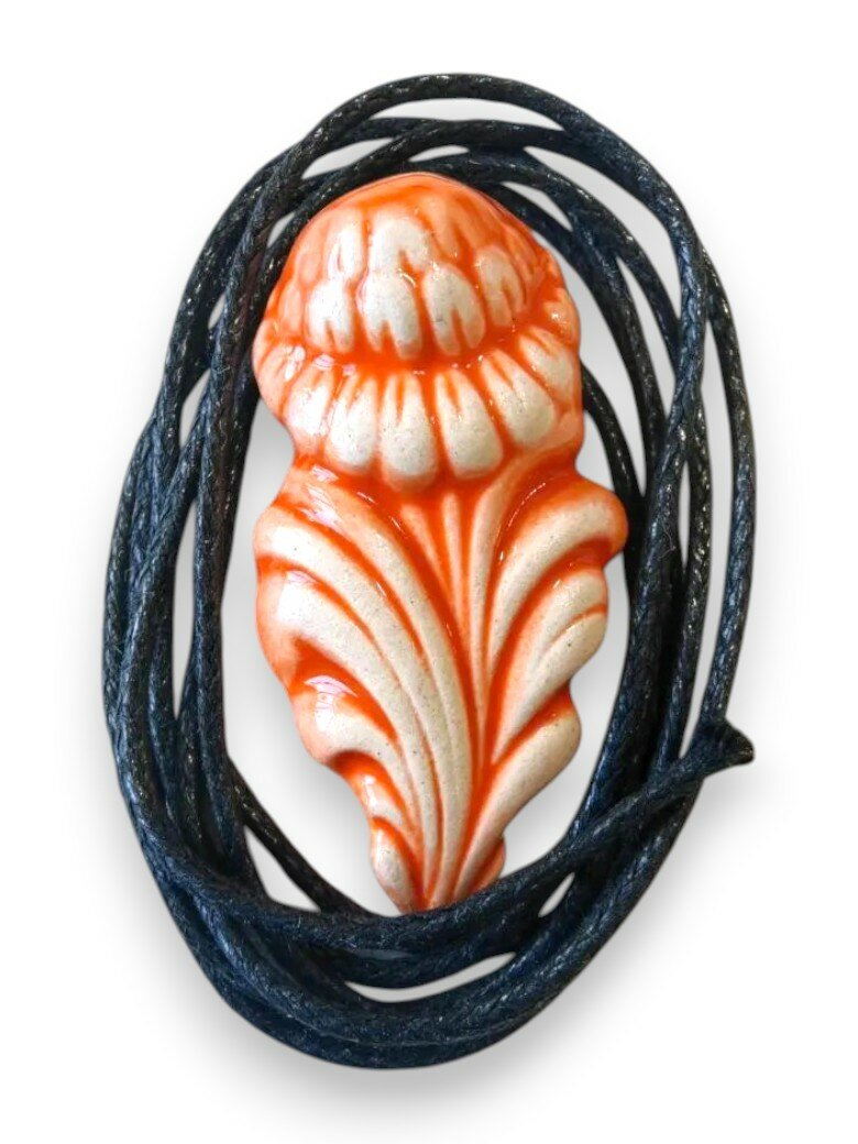 Аромакулон астра керамический со шнурком, оранжевый, 1 шт.