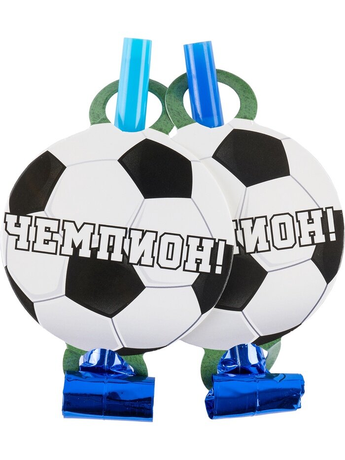 Карнавальные язычки «Футбол», 11 см, 6 шт