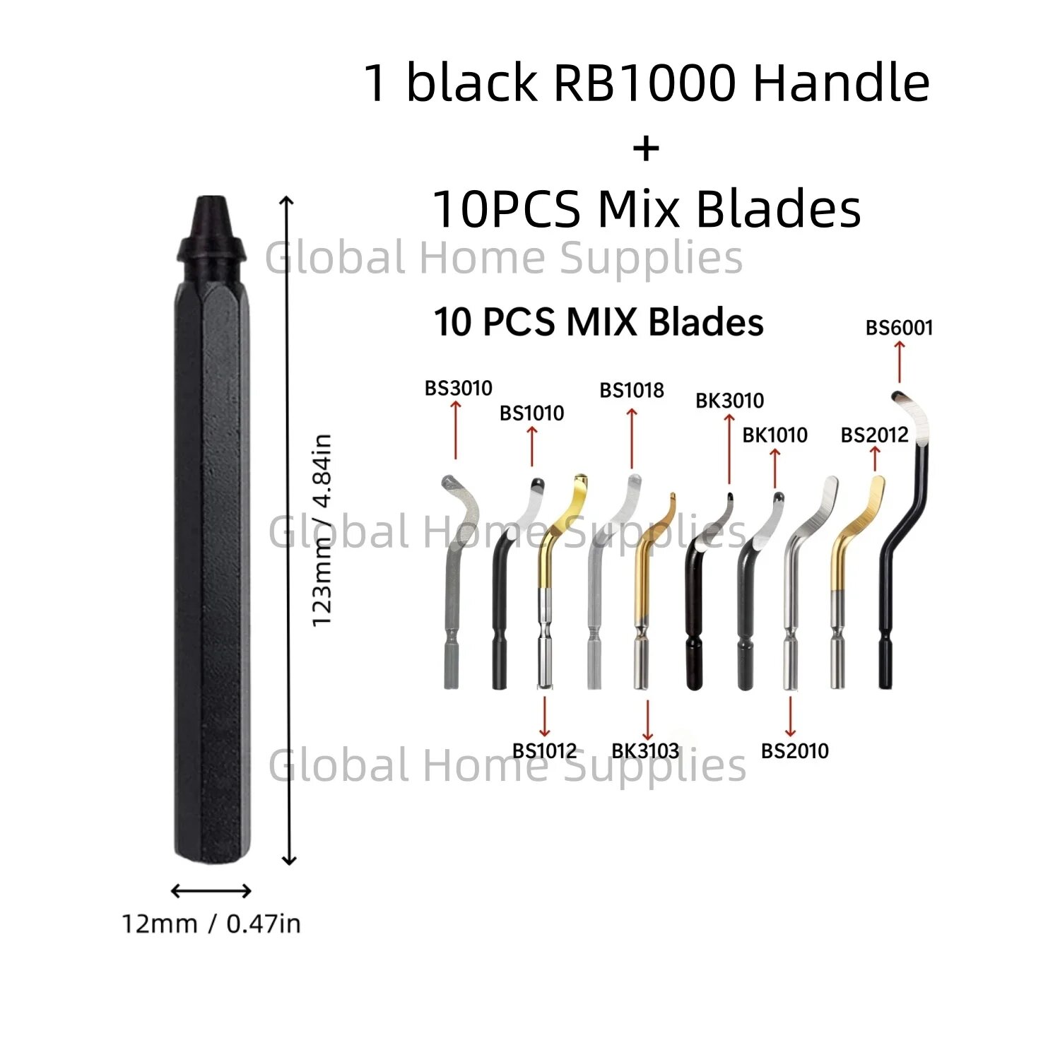 Набор инструментов для снятия заусенцев Black RB1000 X Mix