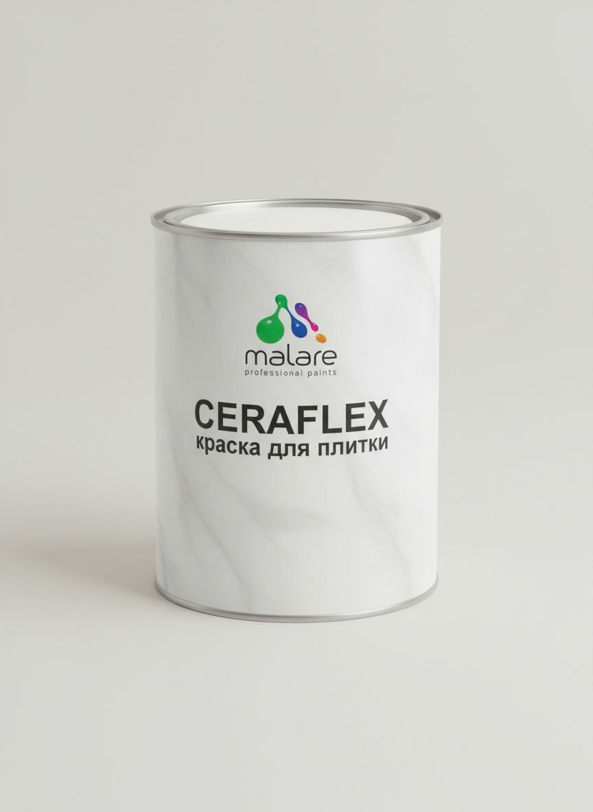 Краска для кафельной плитки в ванной и на кухне 1 кг Malare