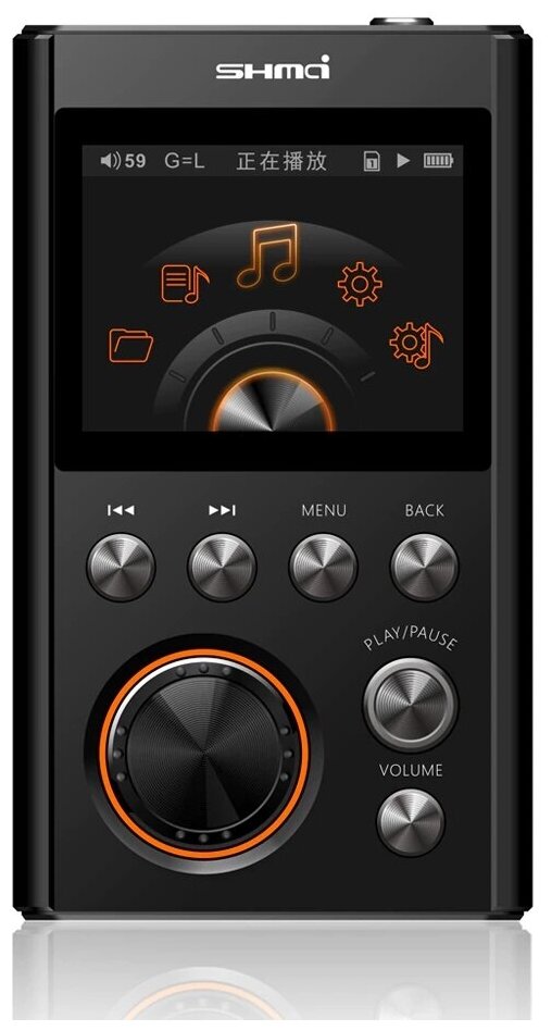 Hi-Fi плеер SHMCI C5, с чехлом, поддержка DSD, аудиоформат FLAC, 32GB, черный