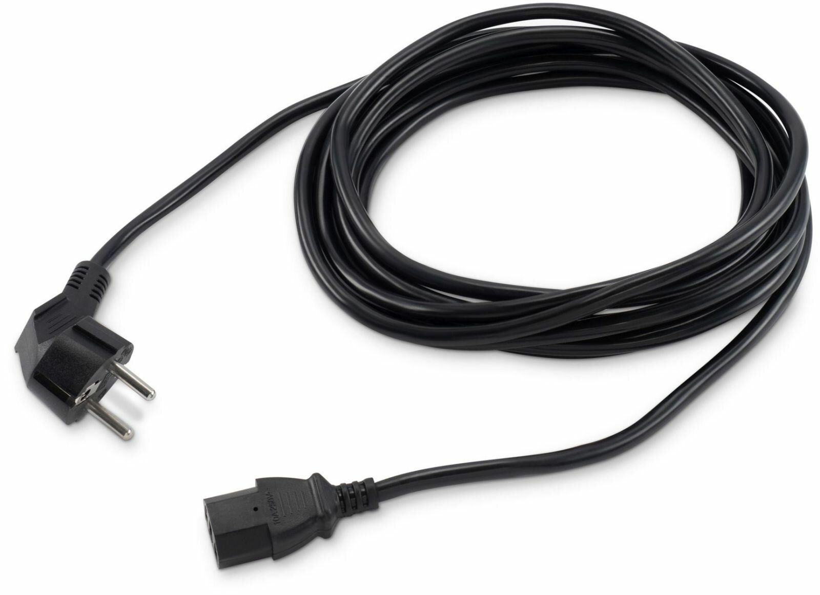 Кабель Buro IEC C13, евровилка угловая, 5 м (BU-PCAB-5M-16A)