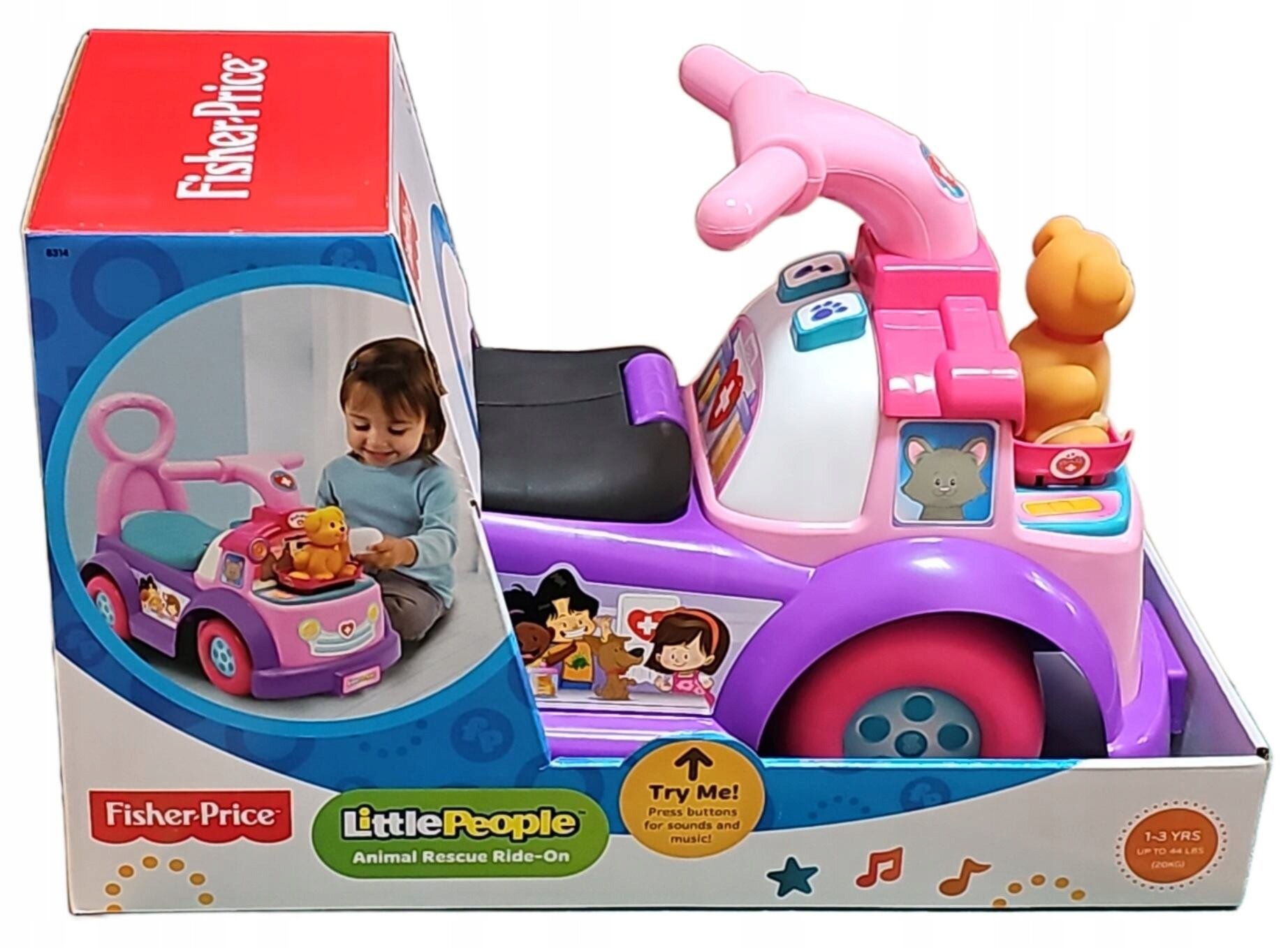 Каталка-ходунки Fisher-Price Little People Animal Rescue Ride-On 8314