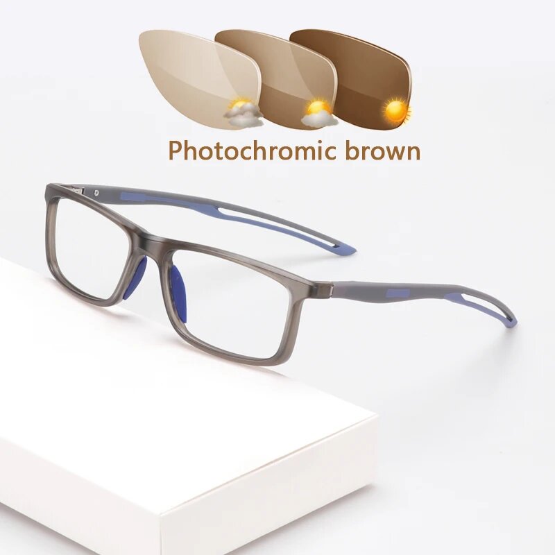 Фотохромные очки KJDCHD C6 Chameleon brown, Myopia -350