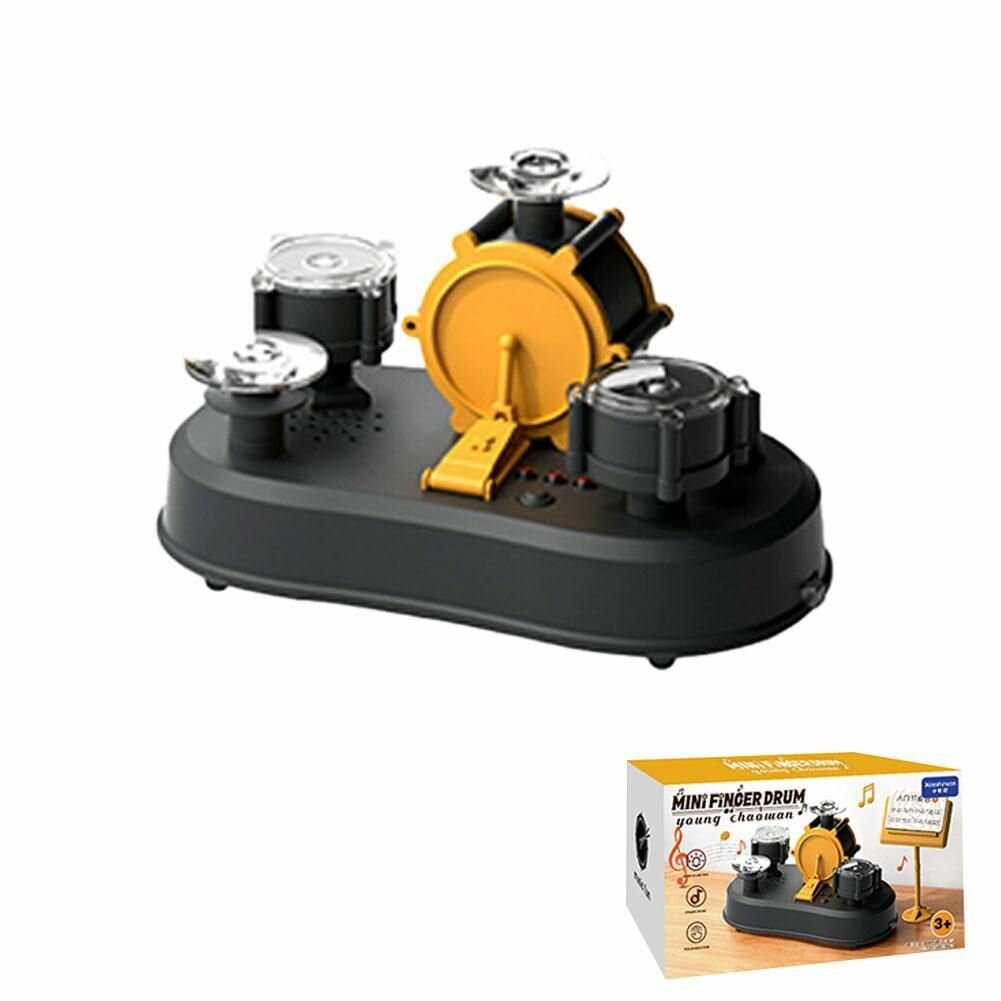 Мини барабанная установка с пальцевым и сенсорным барабаном, ручной перкуссионный настольный инструмент для игры