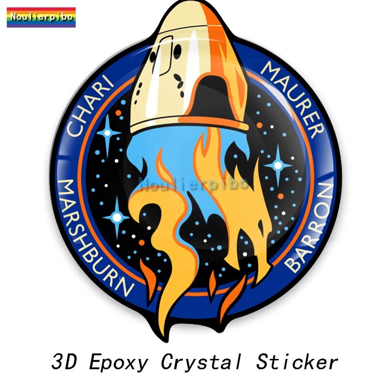 3D наклейка с кристаллами, эпоксидная купольная наклейка SpaceX Space Force, наклейка на автомобиль, силиконовые детали, колпак, наклейка на мотоцикл, телефон, виниловая наклейка