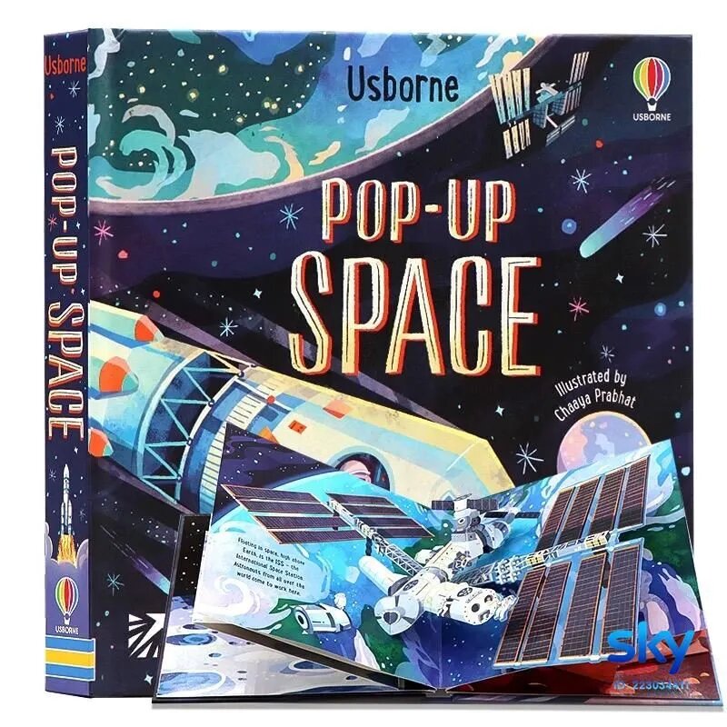 Usborne Pop-up Space 3D-космос с ракетой и Луной Английская книга