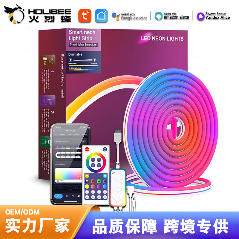 Умная светодиодная лента WIFI и BLE управление, гибкая, 3 метра, 180 светодиодов, цветовая синхронизация с музыкой для