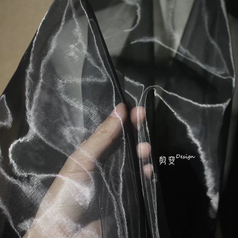 Прозрачная ткань из органзы цвета нюд, блестящая, с эффектом водной глади, для пышных юбок, сетчатая ткань для