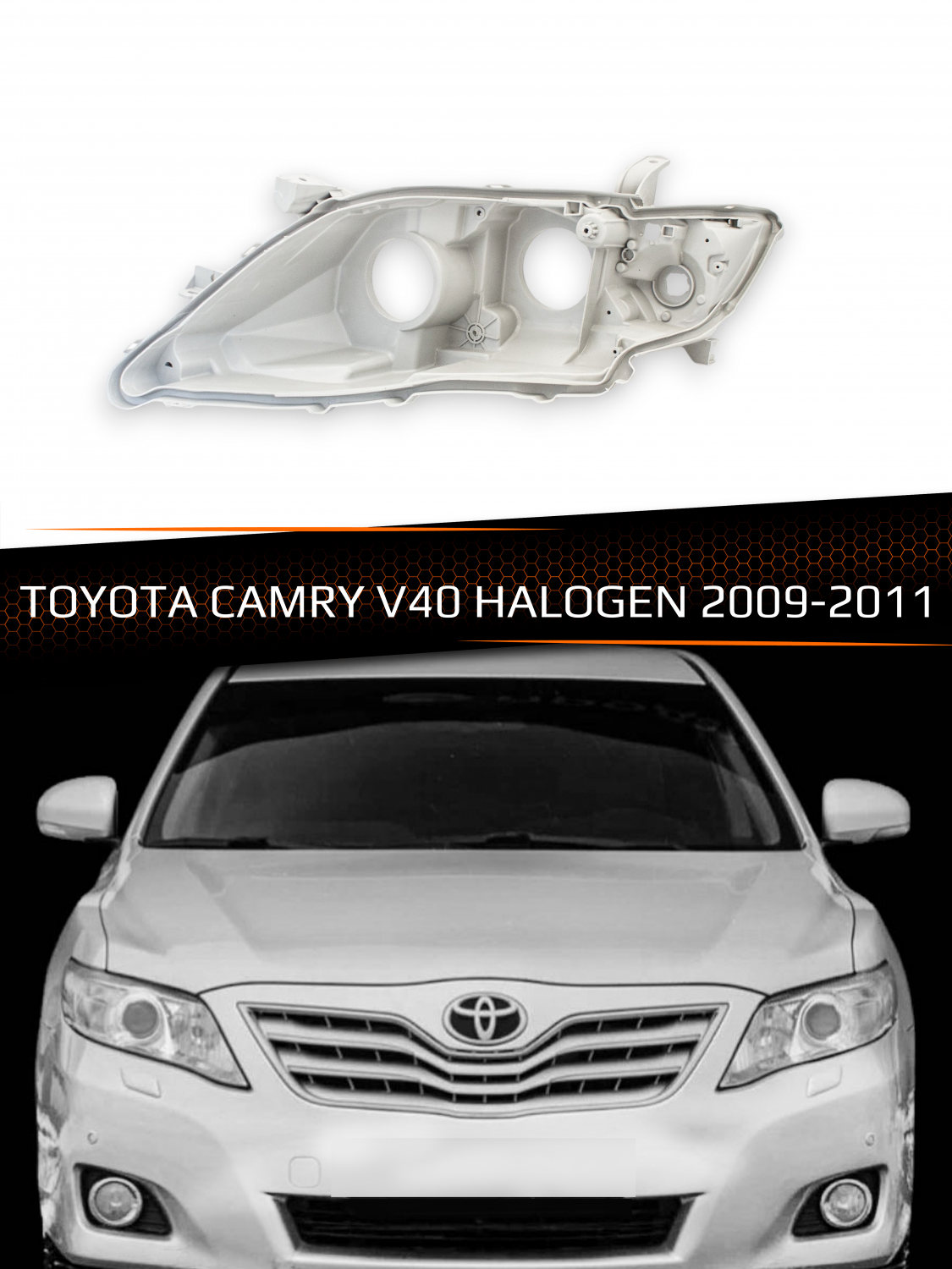 Корпус фары TOYOTA CAMRY V40 HALOGEN (2009-2011) (левый)
