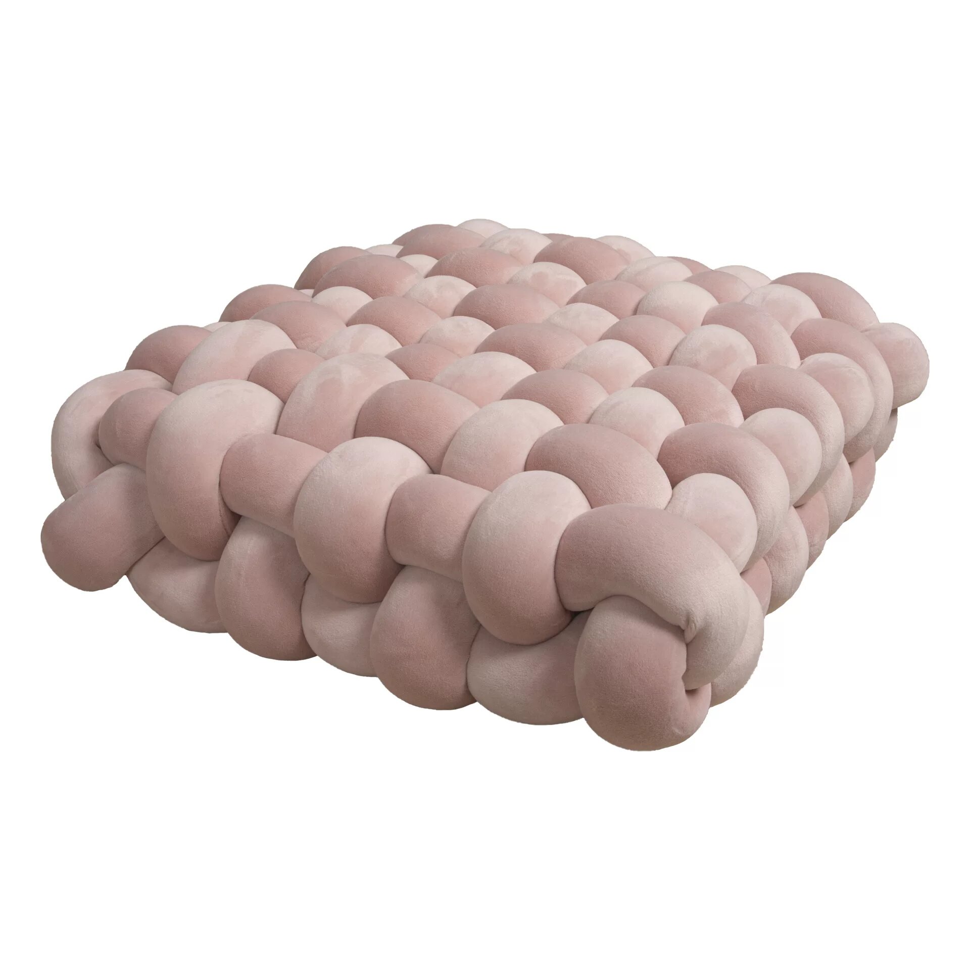 Персиково-розовая вязаная подушка 40x40x12см мягкая домашняя подушка для дивана спальни