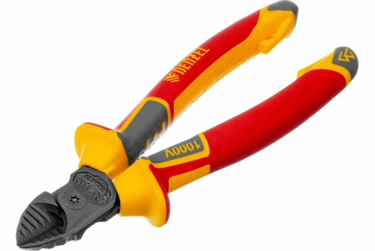 Бокорезы Denzel до 1000 В, диэлектрические трехкомпонентные рукоятки, 160 мм, арт. 17788