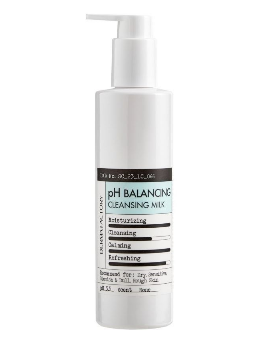 Молочко Derma Factory Cleansing pH Balancing Cleansing Milk, Низкокислотное очищающее молочко с пантенолом, 240 мл