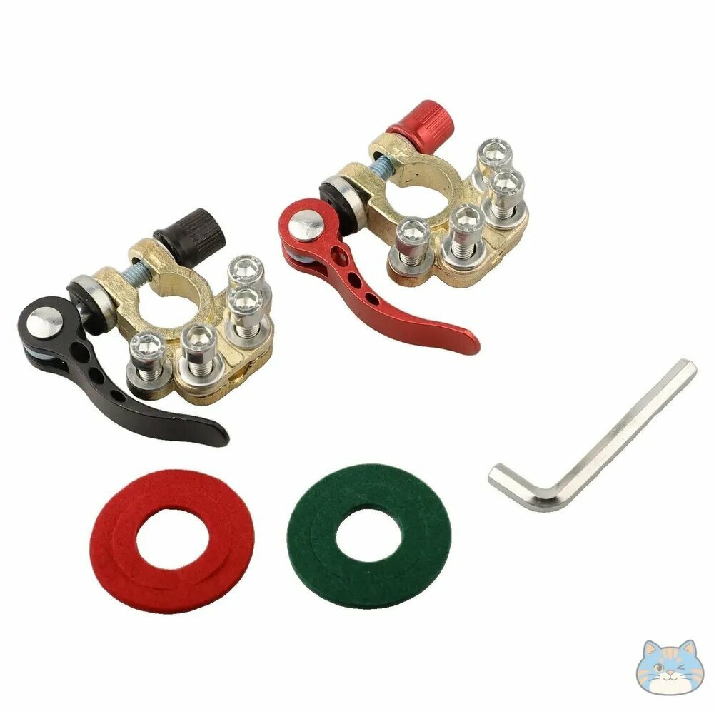 2шт Быстроразъемные Клеммы Аккумулятора Разъемы 4Way12V Разъем для Легковых Автомобилей Грузовик