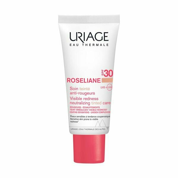 СС-Крем тональный для чувствительной кожи лица против покраснений SPF30 Roseliane Uriage/Урьяж туба 40мл тон Средний