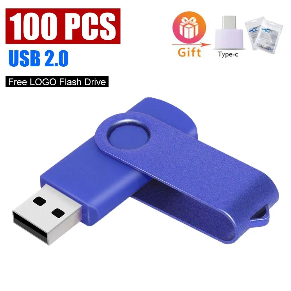 USB 2.0 флешка 4ГБ, синяя