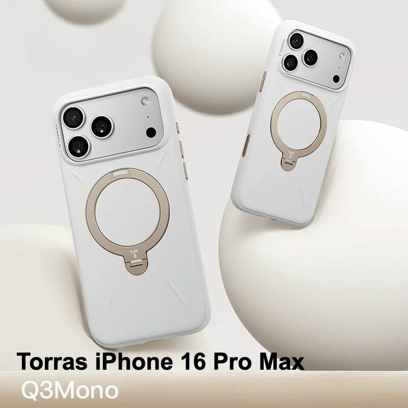 TORRAS Q3 Mono Силиконовый чехол для телефона iPhone MagSafe, совместимый с вращающимся на 360 градусов магнитным держателем