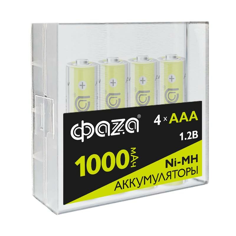 Аккумулятор AAA/HR03 Ni-MH 1.2В 1000мА. ч Box-4 (уп.4шт) ФАZА 5059757
