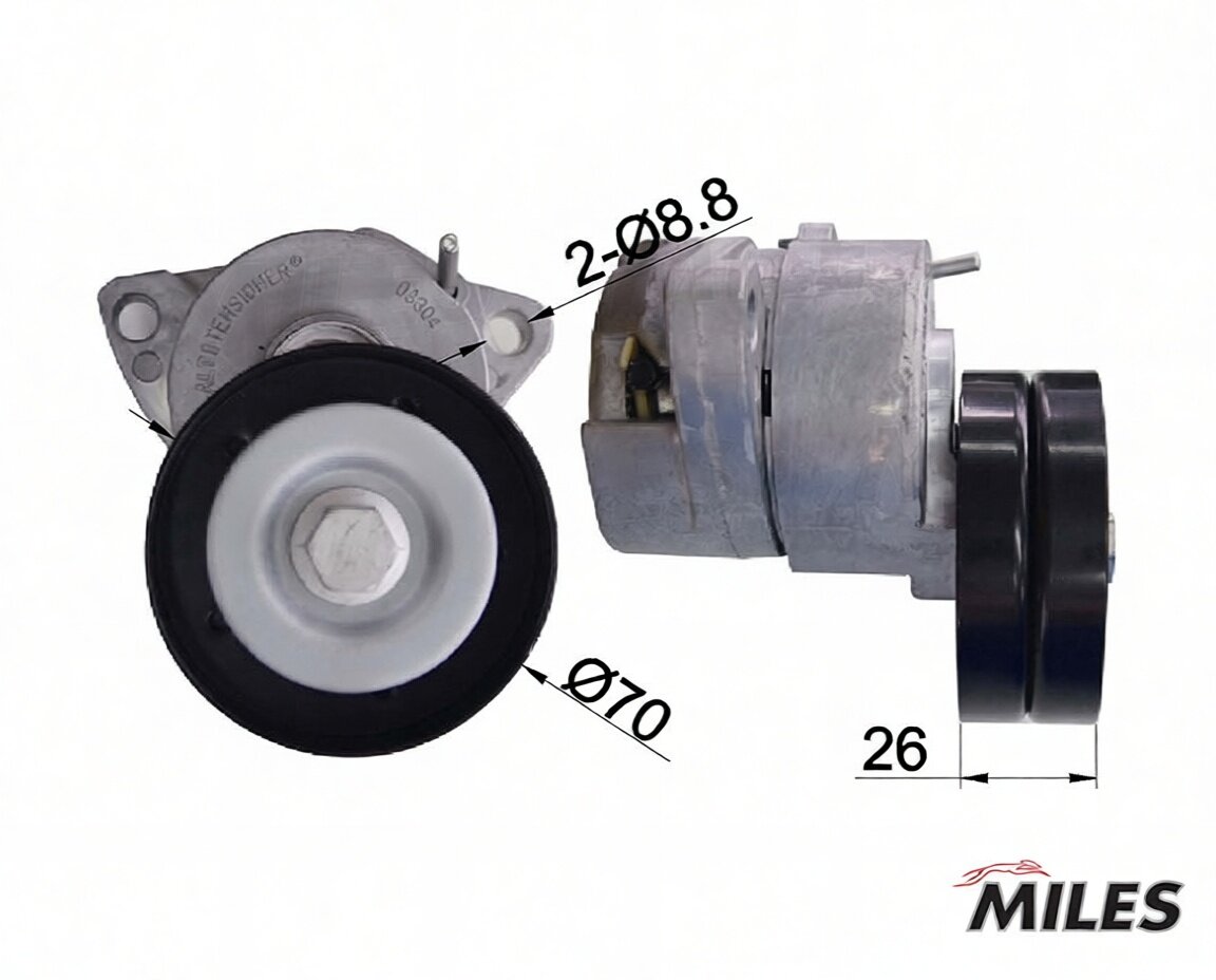 Натяжитель ремня приводного OPEL/GM AG00313 Miles арт. AG00313