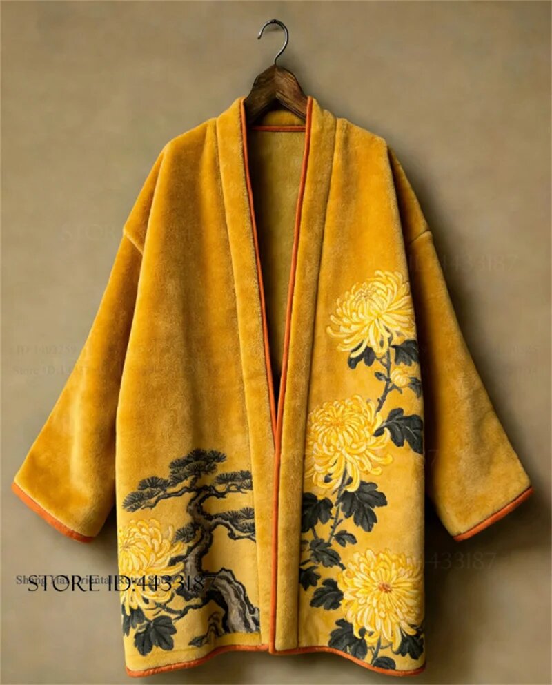 Кимоно кардиган фланелевый, унисекс, 2XL, Kimono Cardigan 3