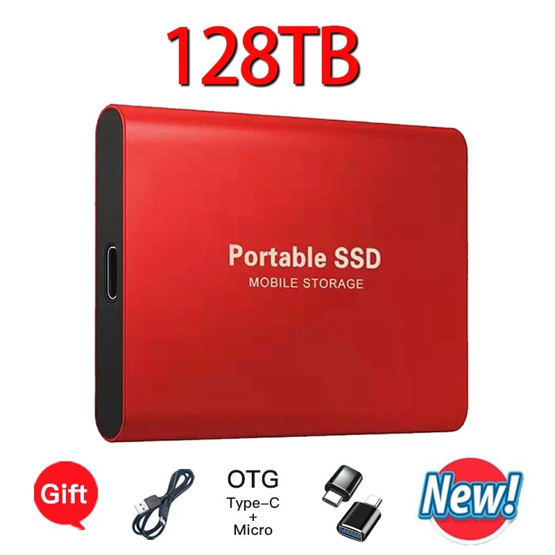 Портативный внешний HDD 16 ТБ USB 3.1 128TB