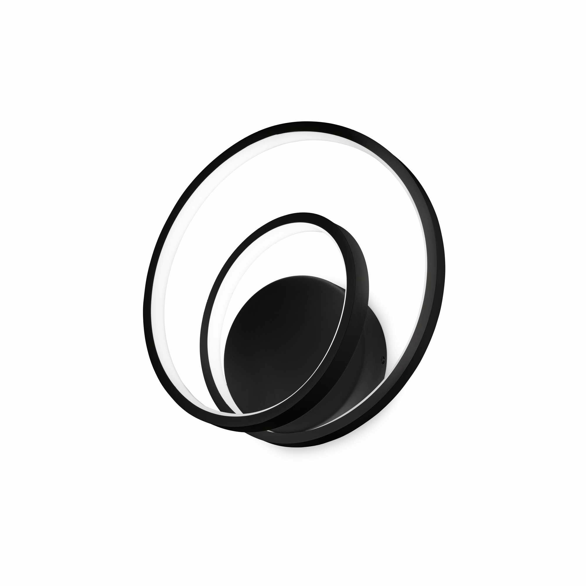 Светильник настенный ideal lux Oz AP Оn-Оff 28Вт 2500Лм 3000К IP20 LED 230В Черный/Опал Металл/Селикон Не диммируемый 269399.
