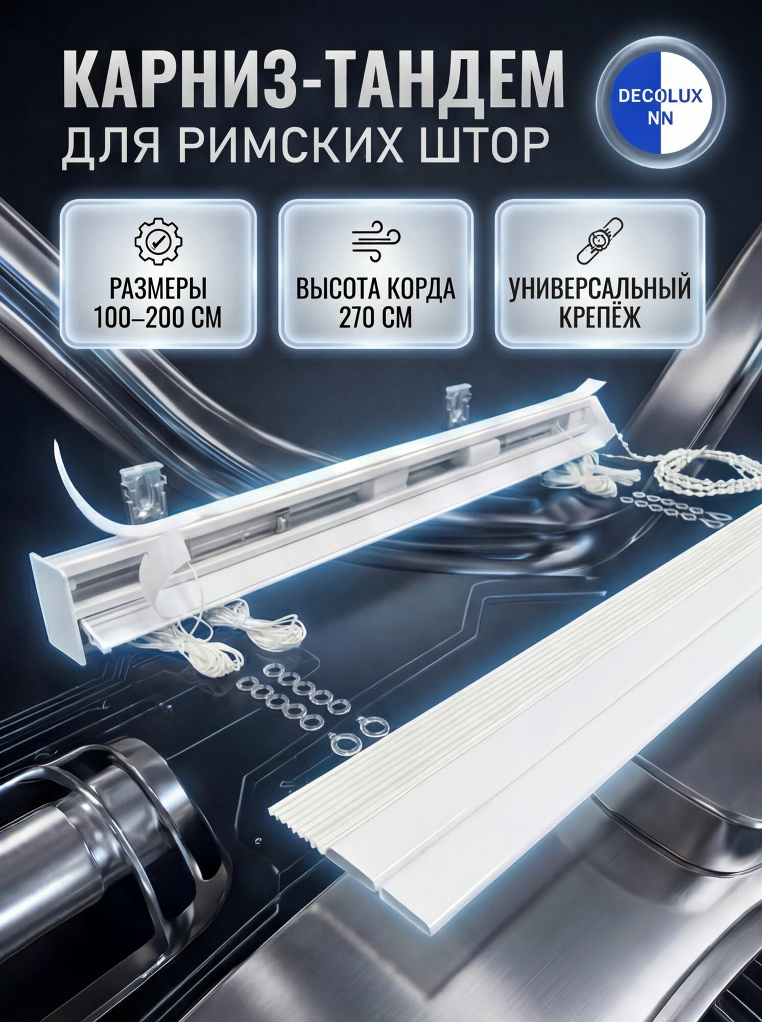 Карниз для Римских Штор тандем