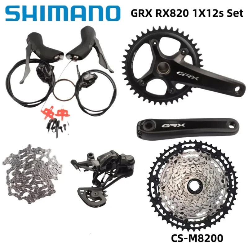 Shimano GRX RX820 Groupset 1x12s для гравийного велосипеда NO BB, 42T, 170 мм, CS-M8200