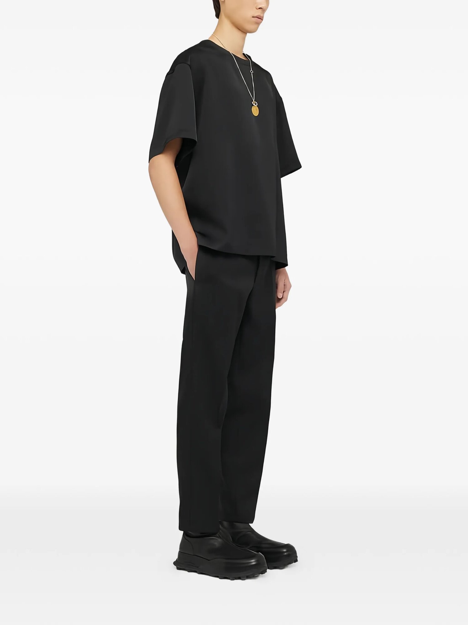 Брюки Jil Sander Pressed-crease trousers, размер 50, black/black — фото 1