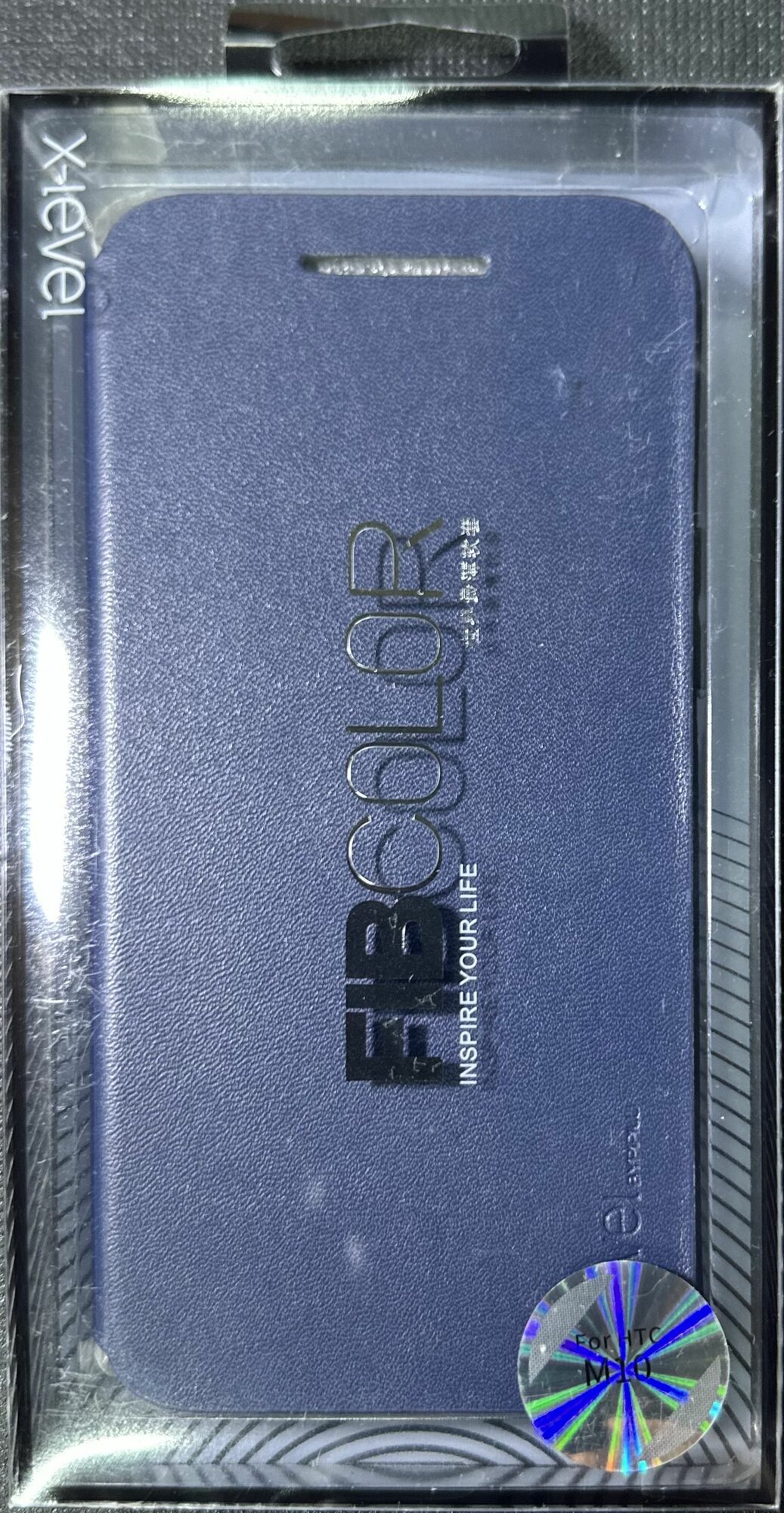 Чехол на HTC ONE M10, книжка кожаный FIBCOLOR, темно-синий