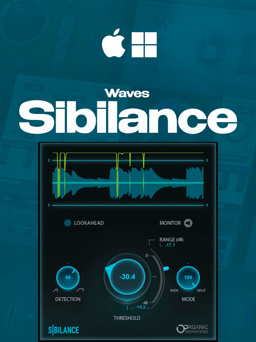 Waves Sibilance (Лицензионный ключ) для macOS и Windows, Россия & СНГ