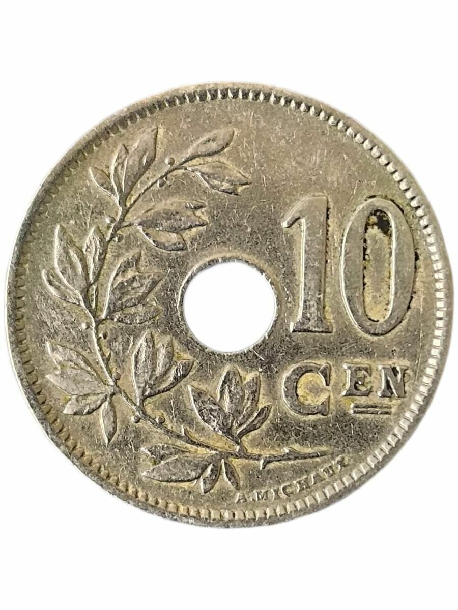 Монета 10 сантимов Бельгия 1924 г