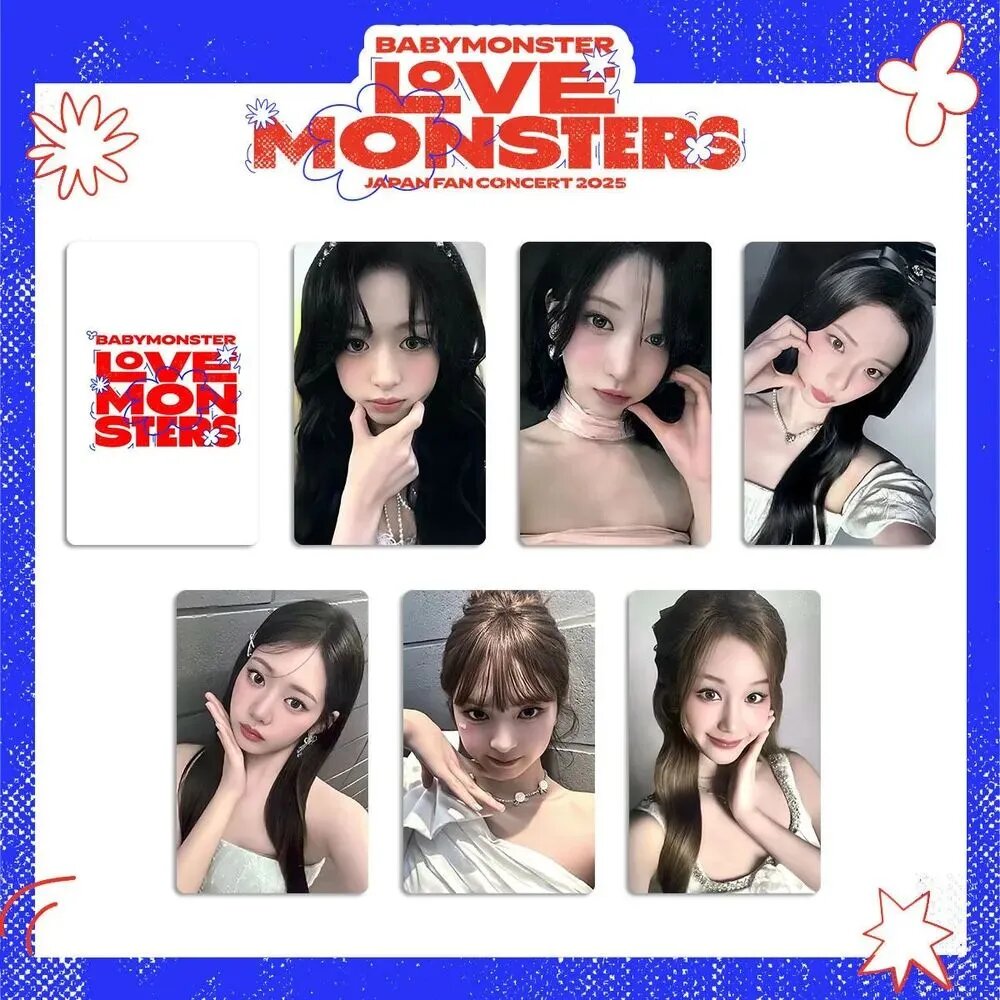 Карточки BABYMONSTER альбом карты FAN CONCERT Коллекционная карточка 5.4*8.6cm 6 шт