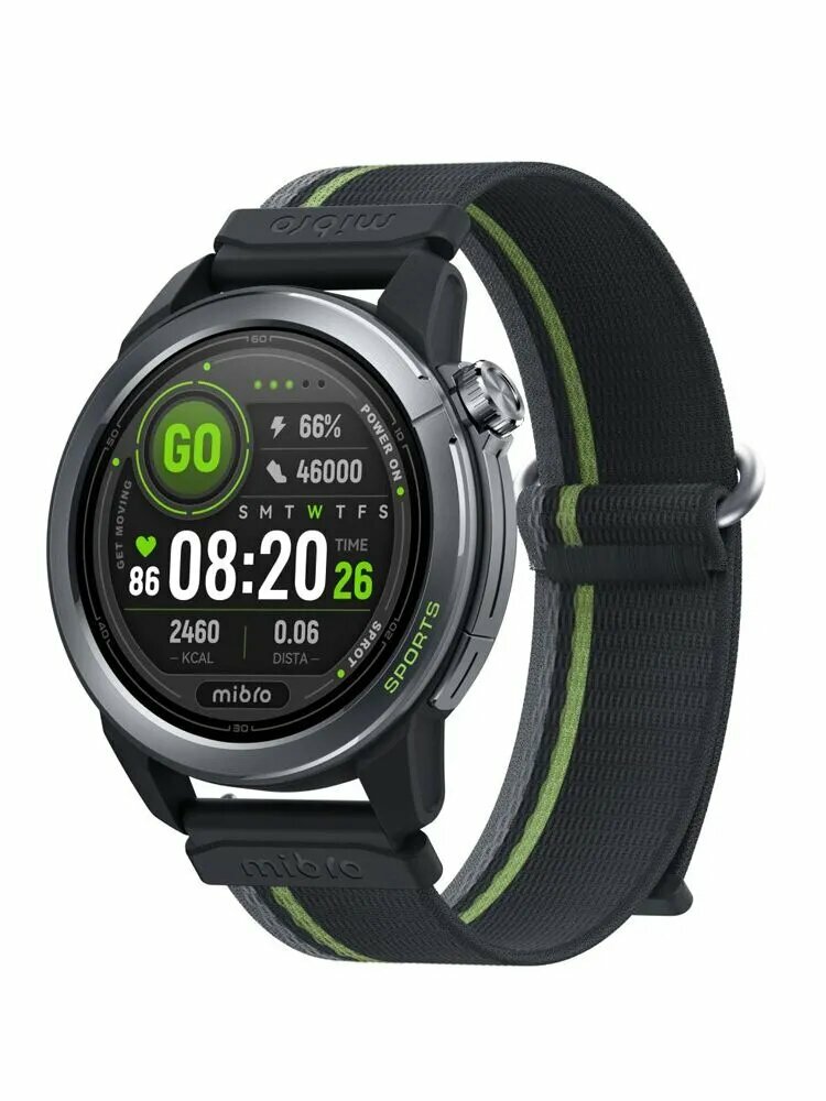 Смарт часы, Mibro GS Active2,1.32" AMOLED, GPS, анализ тренировок, мониторинг сна, 20 дней работы от одной зарядки, 5 АТМ, Легкие часы
