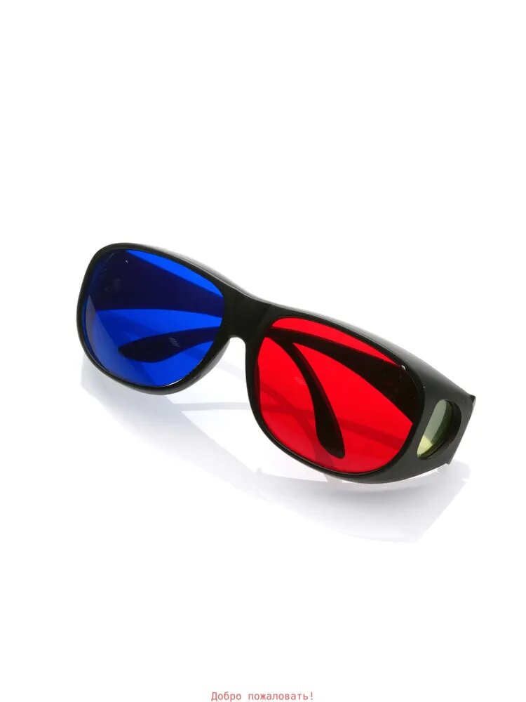 Очки 3D discover анаглифные пластиковые красно-синие