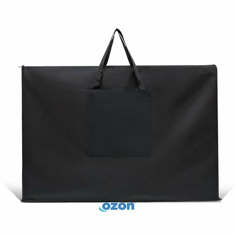 JJRING Легкая сумка-portfolio из дакрона, 63.5 см x 94 см (для постеров, эскизов и рисунков), черный чехол для переноски и хранения (для формата 61 см x 91 см).
