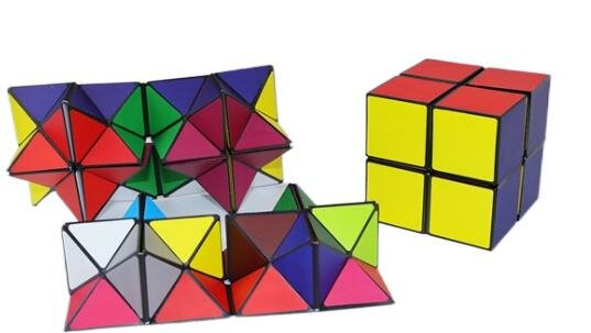 Игрушка-пазл на магнитах Tri-Mags, набор из 48 элементов, игрушка для STEM обучения, цвета: синий, красный, зеленый, желтый, фиолетовый, голубой, с дополнительным кубом, включая буклет с дизайнами