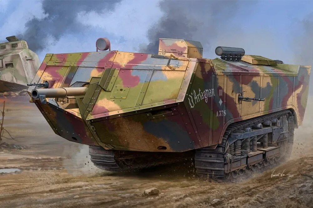 HobbyBoss 83860 1/35 Французский тяжелый танк "Сен-Шамон" - поздний тип