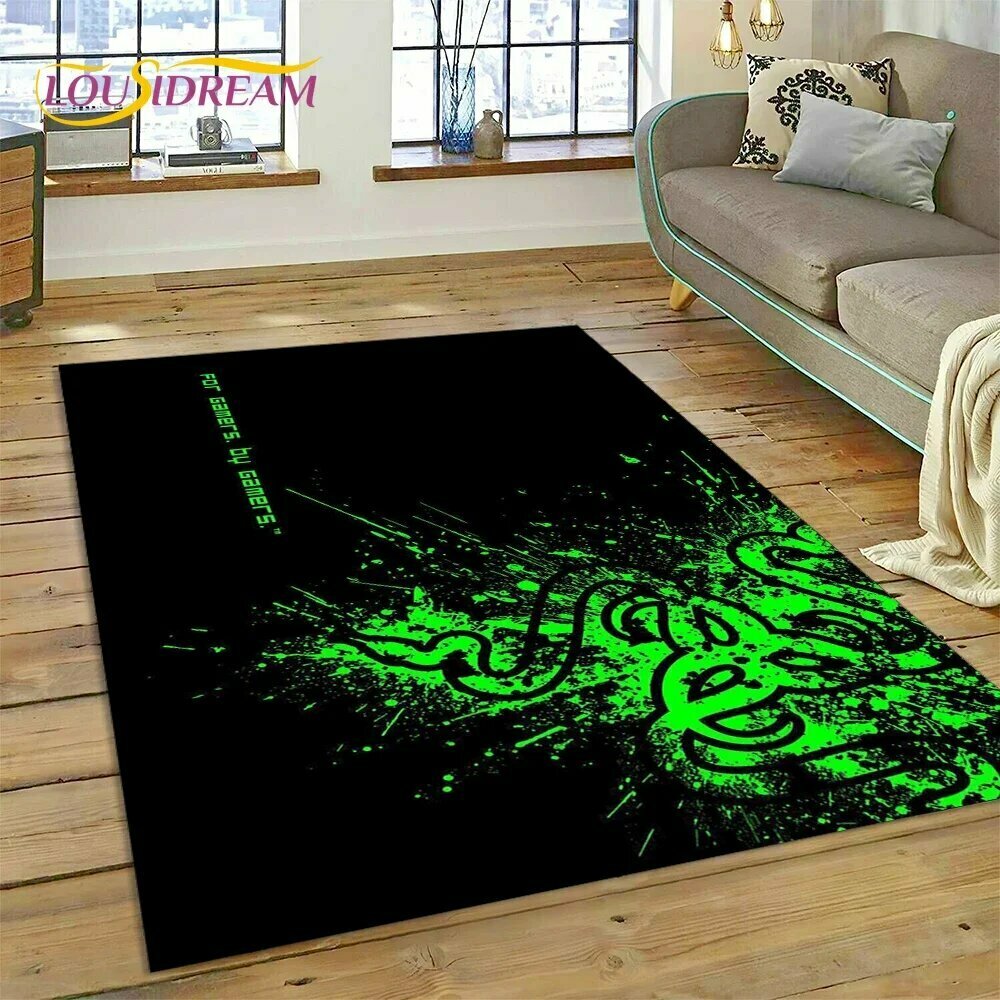Игровой коврик Razer с логотипом змеи, мультяшный коврик для спальни, гостиной, домашнего декора дивана, детский большой декоративный напольный коврик