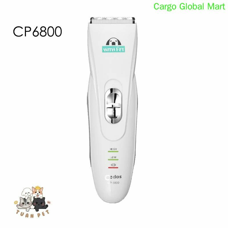 Машинка для стрижки Codos A574 CP6800, для собак и кошек, двухскоростной, бесшумная