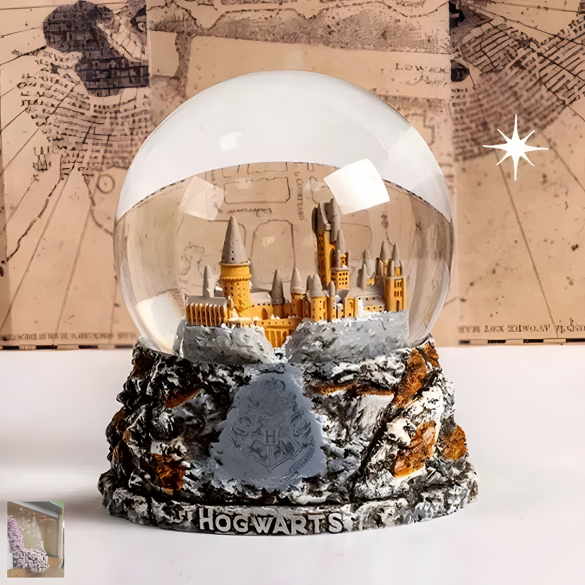 Снежный шар Harry Potter Замок Хогвартс Снежный шар, диаметр 10 см с подсветкой