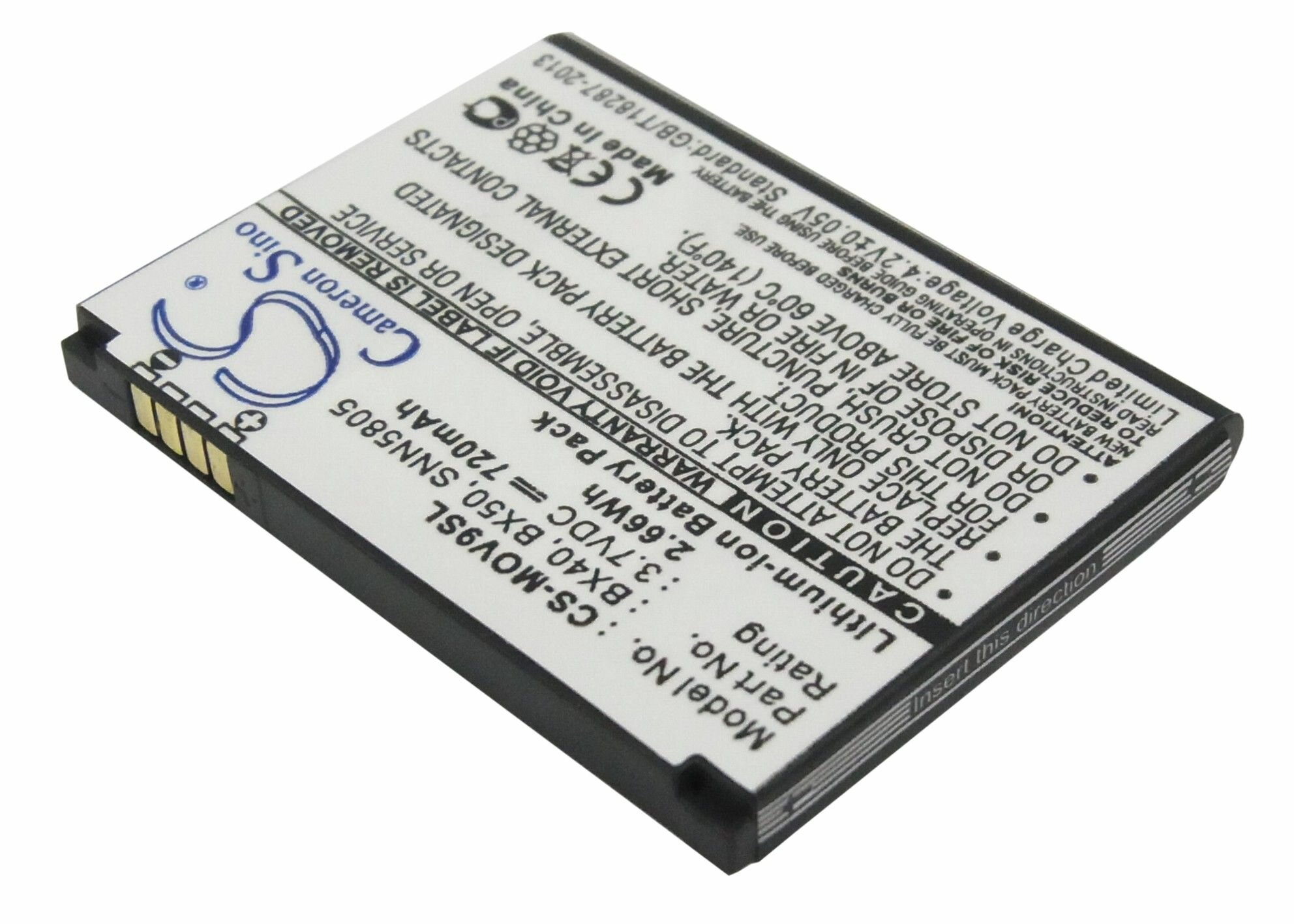 Аккумулятор для Motorola BX40, BX50, Motorola V8, V9, U8 - CS-MOV9SL от компании Cameron Sino