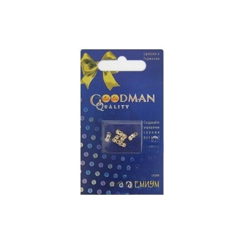Скуфейки GOODMAN QUALITY С кольцом, металлические, золотистые, 6 шт