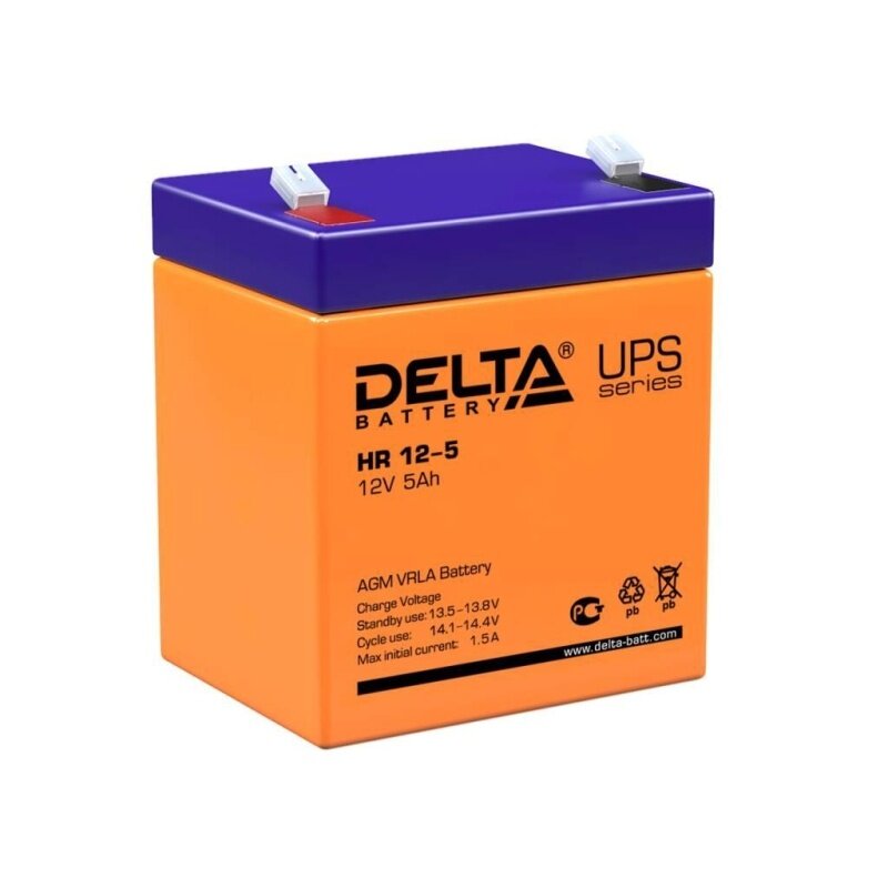 Аккумуляторная батарея DELTA для источника бесперебойного питания, 12V/5Ah (HR 12-5)