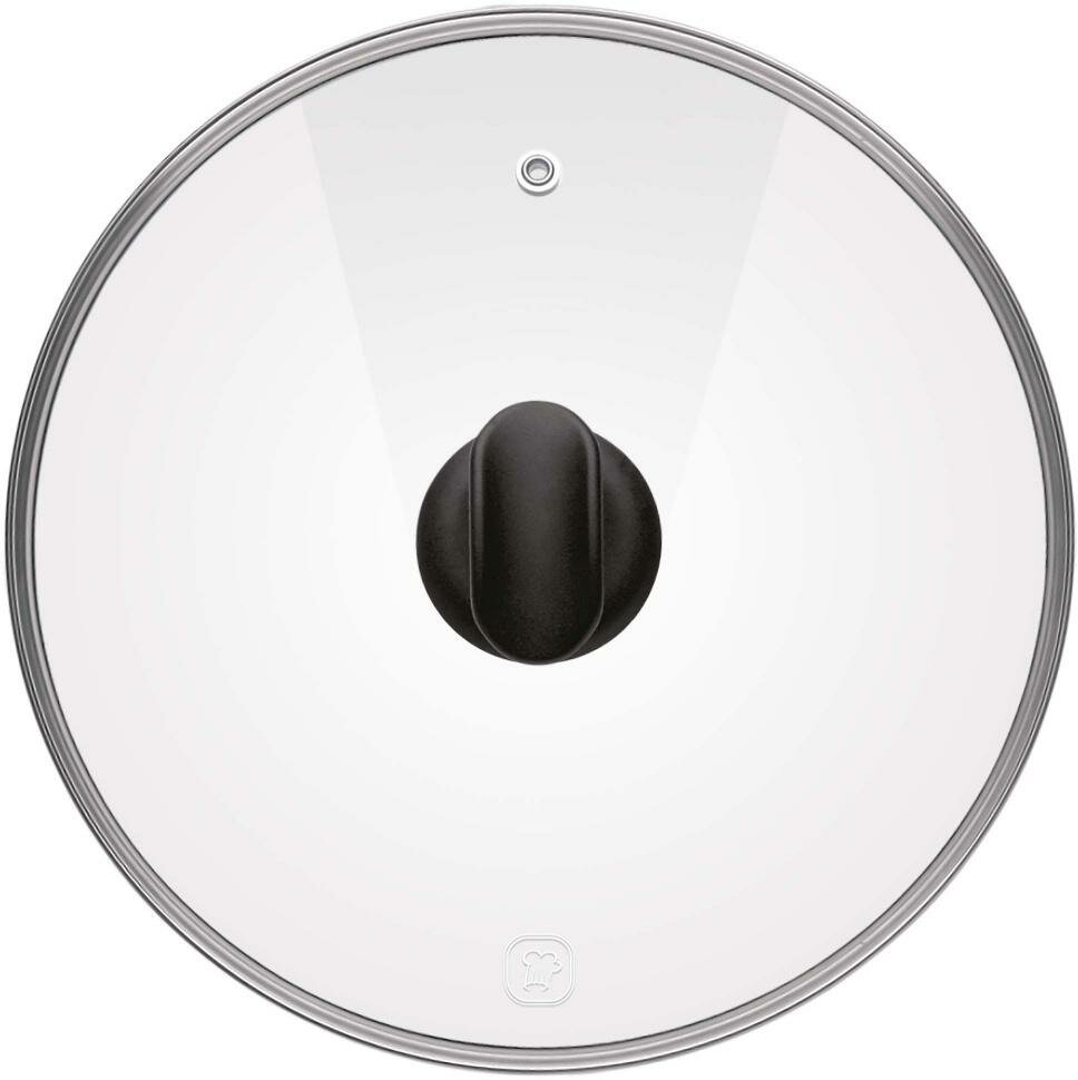 Крышка Rondell Weller d 24 см, прозрачная, ручка черная (RDA-126)
