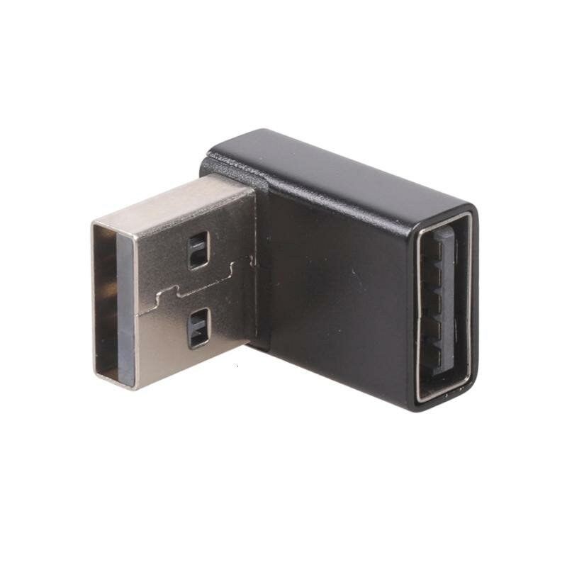 USB3.0 переходник 90°, Черный - вниз