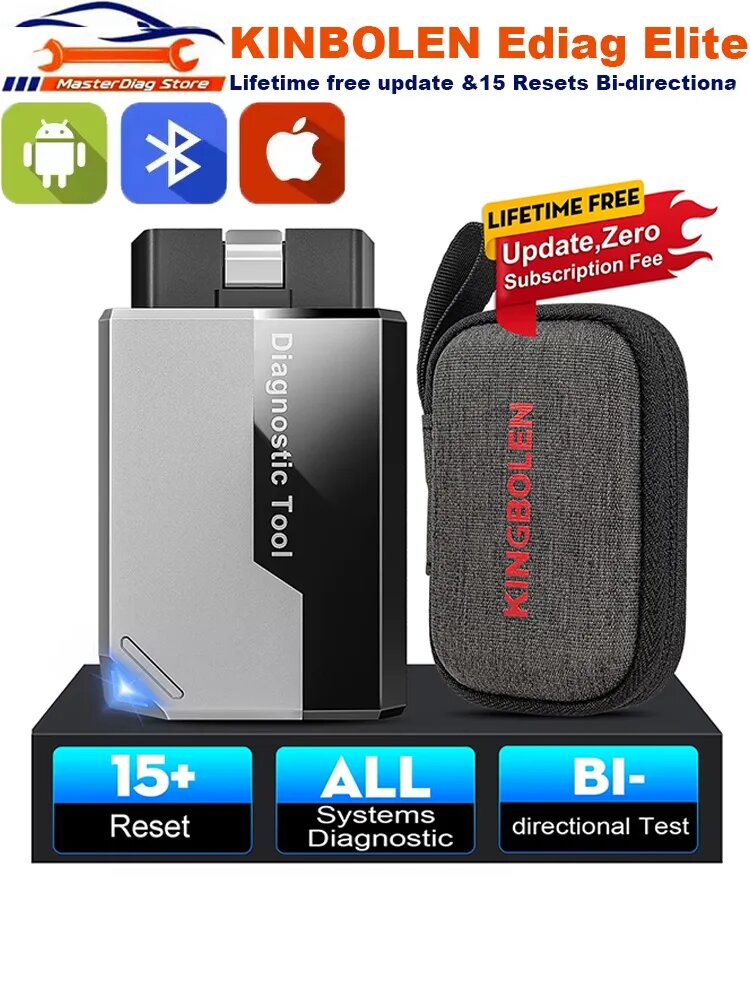 KINGBOLEN Ediag Elite OBD2 сканер с пожизненным обновлением