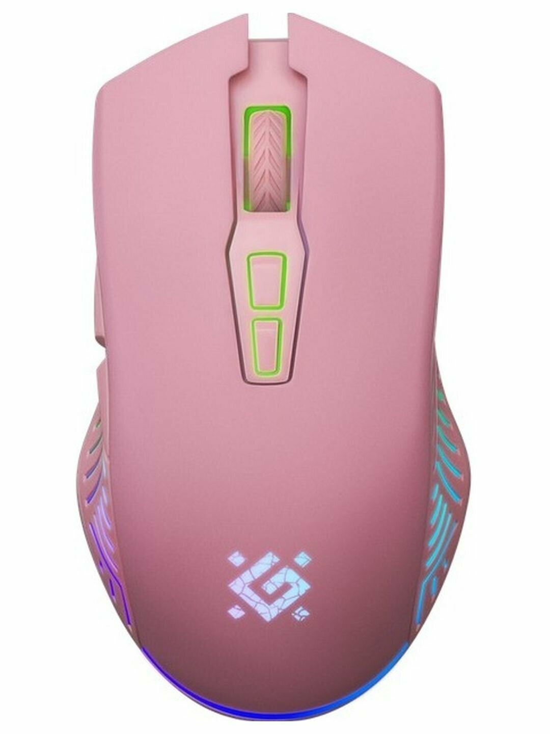 Мышь игровая DEFENDER Pandora GM-502, беспроводная, 7 кнопок, 3200 dpi, 500 мАч, розовый