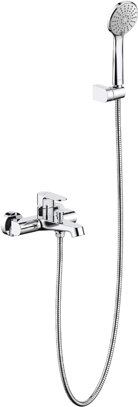 Смеситель для ванны с душем AQUATEK Оберон AQ1249CR хром, латунь, современный