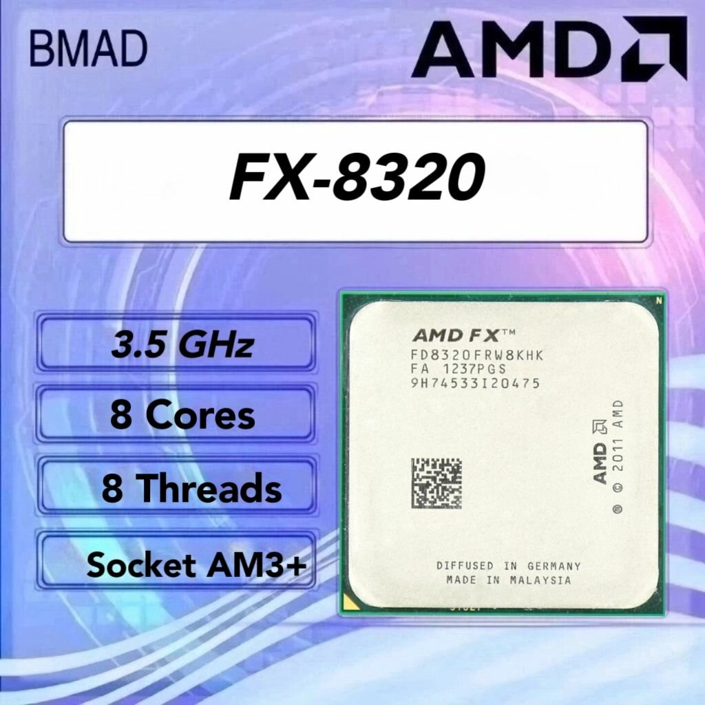 Б/у AMD FX-8320 3.5 ГГц Восьмиядерный Vishera процессор AM3+ разъем Reprinted books